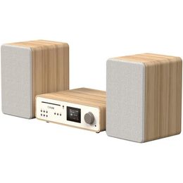 Lautsprechersystem &raquo;Classic Stereo&laquo; Stereo (Bluetooth App-Steuerung CD Laufwerk DAB/UKW-Radio Equalizer FM Radio Sleep Timer Uhrzeitanzeige Wecker 100