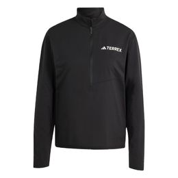 ADIDAS TERREX Performance Shirt 'Multi Climacool 1/2 Zip Long Sleeve' female size XXXL/4XL Black / White