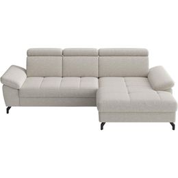 sit&more Ecksofa &raquo;Vanity, L-Form, B: 264 cm,&laquo; Inkl.Sitz-,Kopf-und Armteilverstellung beige 100% Polyester B/H/T: 264cm x 84cm x 181cm, Flachgewebe, 