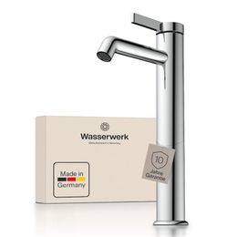 WASSERWERK Waschtischarmatur &raquo;WT 11&laquo; inkl. Popup, wassersparend silber B/H/T: 5cm x 30cm x 17,5cm Waschtischarmatur