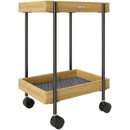 Playboy Regalwagen &raquo;NANCY&laquo; schwarz Bambus, Metall B/H/T: 46cm x 57cm x 30cm