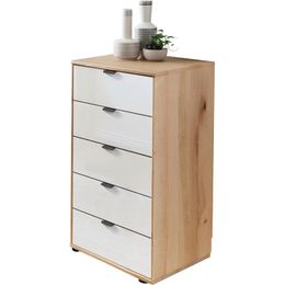 Wiemann Schubkastenkommode &raquo;Cardiff Sideboard, W&auml;scheschrank, teilmassiv Bianco-Eiche, Schubladen&laquo; Glas- oder Massivholzfront, verschiedene Breiten, 