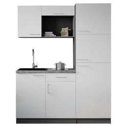 respekta Pantryk&uuml;che &raquo;Oliver&laquo; zerlegt, wahlweise mit Mikrowelle, mit Soft Close, Breite 160 cm wei&szlig; B/H/T: 160cm x 200cm x 60cm, ohne Mikrowelle