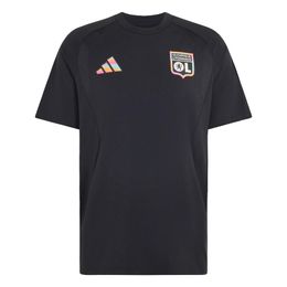 Adidas Performance Funktionsshirt 'Olympique Lyonnais Tiro' Herren Gr&ouml;&szlig;e L orange / schwarz / wei&szlig;