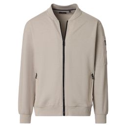 Casamoda Herren Sweatjacke "Casamoda Sweatjacke uni", beige, Gr. M, 63% Polyester, 33% Viskose, 4% Elasthan, Sweatjacken