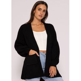 SASSYCLASSY Oversize Strick-Cardigan in Schwarz | Gr.: M
