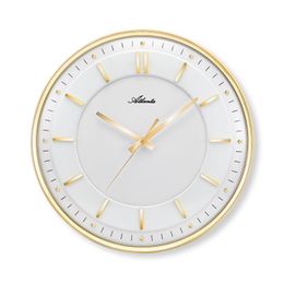 Atlanta Unisex Wanduhr Wohnzimmer, Esszimmer, K&uuml;che, Arbeitszimmer, Flur, B&uuml;ro, G&auml;stezimmer gold &Oslash; 40cm