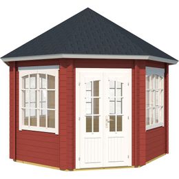 Lasita Maja Pavillon &raquo;Jamaica&laquo; BxT: 389,4x389,4 cm, Fichtenholz rot B/H/T: 389,4cm x 3.454cm x 389,4cm
