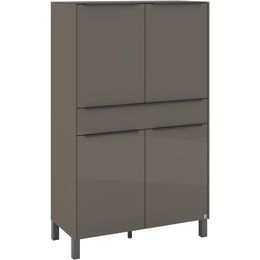 set one by Musterring Highboard &raquo;Reno&laquo; 1 Stk. tlg. Mit Vierkantfu&szlig; in diversen Farben, 152 cm H&ouml;he & Farbauswahl braun Glas, Holzwerkstoff B/H/T: 92cm