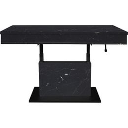 M&auml;usbacher Couchtisch &raquo;Lift Couchtisch&laquo; h&ouml;henverstellbar 58-77cm,Tischplatte aufziehbar, Staufach, 110cm breit schwarz B/H/T: 110cm x 77cm x 60cm