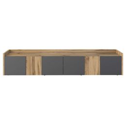 OTTO home Lowboard &raquo;Lowboard ALTEA,Lowboard,TV-Kommode,TV-M&ouml;bel,TV-Bank&laquo; 1 Stk. tlg. Mit 6 Dreht&uuml;ren, 4 Innenf&auml;cher, B.220 cm grau B/H/T: 220cm x 40cm