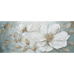 &Ouml;lgem&auml;lde &raquo;handarbeit BLUMEN XXL 60x140 cm &ndash; Wandbild Kunst Deko modern&laquo; Blumen Blumenbilder handgefertigt, jedes Bild ein Unikat Acrylfarbe, Canvas, 
