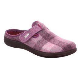 Rohde Damen Pantoffel &raquo;Bari&laquo; Hausschuh, Filz Clog, Homeslipper mit Klettverschluss rosa 41