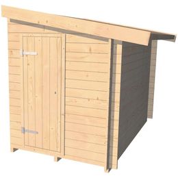 Weka Garten-Ger&auml;teschrank Anbauschuppen f&uuml;r Klassisches Stecksystemtem Gr.1, 28 mm beige Massivholz, Metall Einheitsgr&ouml;&szlig;e
