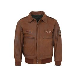 Maddox Fliegerlederjacke Lammnubuk in Whisky | Gr.: 54