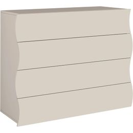Home affaire Kommode Onda, 89cm breit, Kaschmir matt, mit 4 Schubladen, Made in Italy beige Holzwerkstoff B/H/T: 89cm x 81cm x 40cm, 4 Stk.