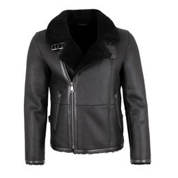 Jilani Lammfell-Lederjacke in Schwarz | Gr.: 60