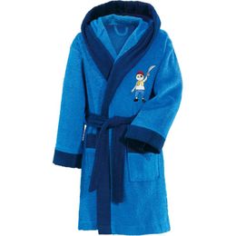 Erwin M&uuml;ller Erwin M&uuml;ller Frottier Kinder-Bademantel mit Kapuze in blau | Gr.: 98/104