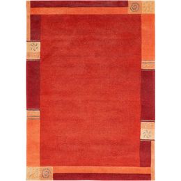 LUXOR living Wollteppich &raquo;India, handgekn&uuml;pft&laquo; rechteckig 20 mm H&ouml;he reine Wolle, mit Bord&uuml;re, auch als L&auml;ufer, Wohnzimmer rot Wolle B : 250cm 1 Stk.,