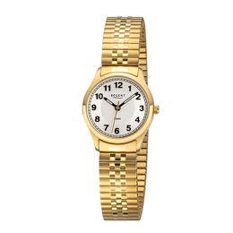 Regent Uhren Regent Damen Quarzuhr Armbanduhr, Damenuhr, Edelstahlarmband, analog gold Einheitsgr&ouml;&szlig;e