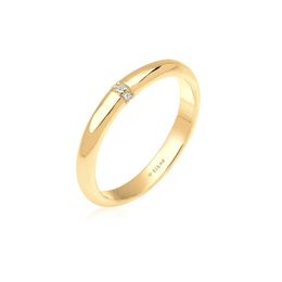 Elli DIAMONDS Ring 925 Sterling Silber Ehering, Verlobungsring in Gold | Gr.: 54