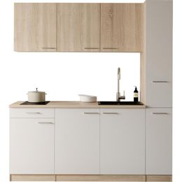 respekta K&uuml;chenzeile &raquo;Ingrid&laquo; zerlegt, wahlweise mit K&uuml;hlschrank, Soft-Close-Funktion, Breite 180 cm wei&szlig; B/H/T: 180cm x 200cm x 60cm, ohne 