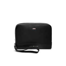 Tommy Hilfiger Herren Kulturbeutel &raquo;TH CENTRAL POUCH&laquo; Unisex Waschbeutel, Kulturtasche mit Logoschriftzug schwarz B/H/T: 23,5cm x 16,5cm x 6cm