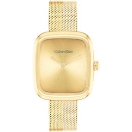 Calvin Klein Damen Quarzuhr &raquo;CK ADORE&laquo; Armbanduhr, Damenuhr, Edelstahlarmband, analog gold Einheitsgr&ouml;&szlig;e