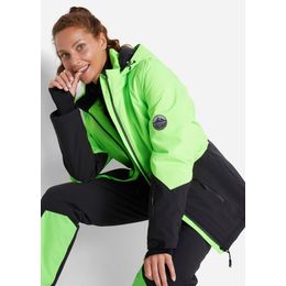 bonprix wasserdichte Ski Funktions-Jacke, gr&uuml;n, Gr.46, Figurbetonte Ski-Jacke mit Bel&uuml;ftungsschlitzen und Fleece-Futter am R&uuml;cken sowie in den Taschen, weit geschnitten