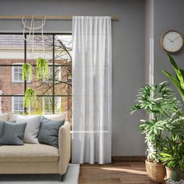 Neutex for you! Vorhang &raquo;Libre-ECO&laquo; Stangendurchzug 1 Stk. tlg. grau Jacquard, Polyester 245cm, Stangendurchzug, 142cm