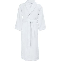 Erwin M&uuml;ller Erwin M&uuml;ller Frottier Unisex-Bademantel lang Friedrichshafen in wei&szlig; | Gr.: L