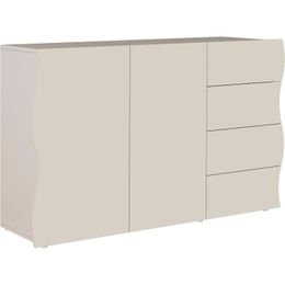 Home affaire Sideboard &raquo;Onda&laquo; beige Holzwerkstoff B/H/T: 130cm x 81cm x 40cm, 4 Stk., 2 Stk.