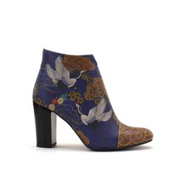 Goby Ankle Boots 'NBK115' Damen Gr&ouml;&szlig;e 37 blau / braun