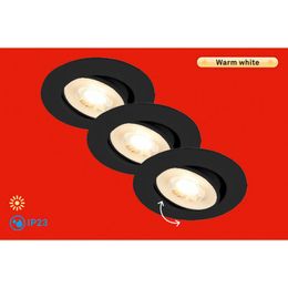 Briloner Leuchten LED Einbauleuchte &raquo;SHOW&laquo; LED-Board 1 Stk. 90x24 mm, Wohnzimmer, Flur schwarz 3, H: 7,5cm, 1 Stk.