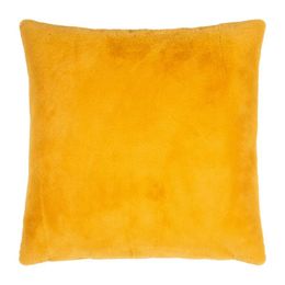 Pad Dekokissen &raquo;GAZELLE&laquo; Samtweich mit edler Schimmer-Textur gelb Polyester B/L: 60cm x 60cm, 1 Stk.