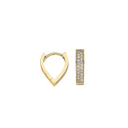 Firetti Damen Paar Creolen &raquo;Schmuck Geschenk Gold 333 Ohrschmuck Creolen&laquo; mit Zirkonia (synth.) 19mm, Gelbgold 333