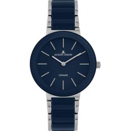 Jacques Lemans Damen Keramikuhr &raquo;Monaco&laquo; Quarzuhr, Armbanduhr, Damenuhr, analog blau Einheitsgr&ouml;&szlig;e