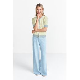 Rich & Royal Rich & Royal Cardigan in Gelb/ Blau - 53% | Gr&ouml;&szlig;e S | Damen-pullover-cardigans