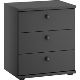 Wiemann Nachtkonsole &raquo;G&ouml;teborg&laquo; vormontiert grau Holzwerkstoff B/H/T: 50cm x 57cm x 36cm, 3 Stk., 3 Stk.