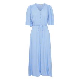 Fransa Kleid 'Kamma' Damen Gr&ouml;&szlig;e 36 hellbeige / blau Sommerkleid