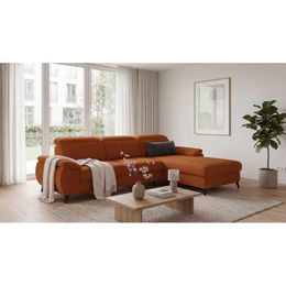 exxpo - sofa fashion Ecksofa &raquo;TAOS bequem, komfortabel durch Kopfteilverstellung, Breite 281cm&laquo; inkl. Bettfunktion und Bettkasten,toller Sitzkomfort, 