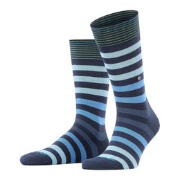 Burlington Herren Socken &raquo;Blackpool&laquo; modernes Streifenmuster, Einheitsgr&ouml;&szlig;e 40-46, -Clip blau 40-46