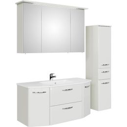 Badm&ouml;bel-Set &raquo;Quickset 326, 4-teilig, mit Keramikwaschtisch&laquo; 4 Stk. tlg. Spanplatte B/H/T: 145cmcm x 200cmcm x 48cmcm