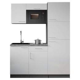 respekta Pantryk&uuml;che &raquo;Oliver&laquo; zerlegt, wahlweise mit Mikrowelle, mit Soft Close, Breite 160 cm wei&szlig; B/H/T: 160cm x 200cm x 60cm,mit Mikrowelle