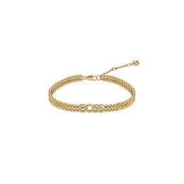 BOSS Damen BOSS Armkette &raquo;KASSY BEADS&laquo; gold 18cm, Edelstahl