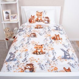 Baby Best Babybettw&auml;sche &raquo; Little Forest&laquo; 2 Stk. Flanellbettw&auml;sche bunt Flanell, Obermaterial: 100% Baumwolle B/L: 100cm x 135cm, 1 Stk., 1 Stk., Flanell, B/L: 
