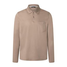 Maerz Muenchen Herren Poloshirt "Maerz Muenchen 638900 Langarm-Poloshirt Herren Bekleidung", beige, Gr. 56, 100% Baumwolle, Shirts