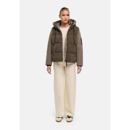 Marikoo Damen Winterjacke "Elidee", braun, Gr. XL, Obermaterial: 100% Polyester, Jacken, Winterjacke mit Kapuze und praktischen Rei&szlig;verschlusstaschen