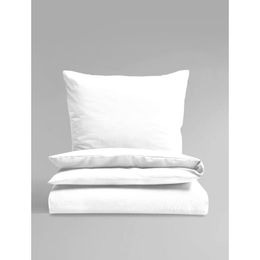 Bierbaum Bettw&auml;sche &raquo;Biber Uni&laquo; 3 Stk. Biber, 100 % Baumwolle, pflegeleicht, kuschelig weich wei&szlig; Biber, Obermaterial: 100% Baumwolle B/L: 240cm x 