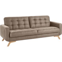 exxpo - sofa fashion 3-Sitzer &raquo;Fiord, aktuelles Design, tolle Detailverarbeitung im Sitz und R&uuml;cken&laquo; bequem, wahlweise Kippcouch mit Bettfunktion und 
